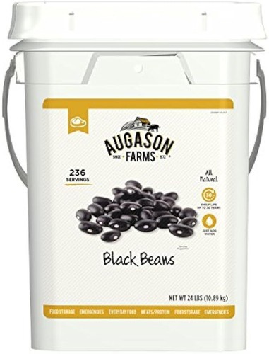 Black Beans Emergency Bulk Food Storage 24 Pound Pack of 1 Survival ...