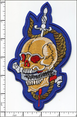 9 Pcs Embroidered Iron on patch Vendetta Halloween Skull Head 90x151mm ...