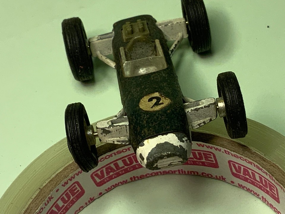 RACE CAR MARX TOYS FORMULA 1 HONG KONG METAL PLASTIC RUBBER racing ...