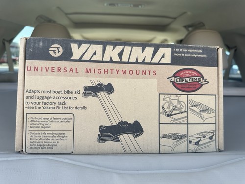New YAKIMA #03590 Universal Cross Bar Roof Rack Mighty Mounts (Set of 4 ...