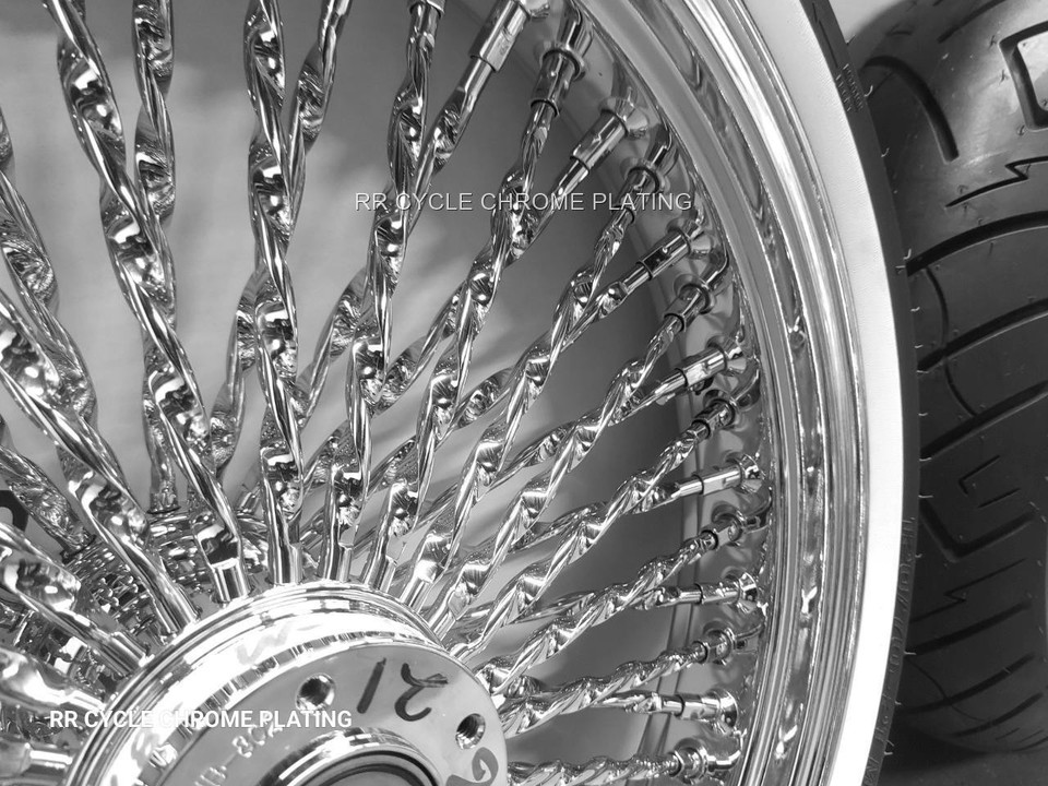 DNA Mammoth 52 Cali Twisted Spoke Wheels Rotor Tire Harley Softail 08 ...