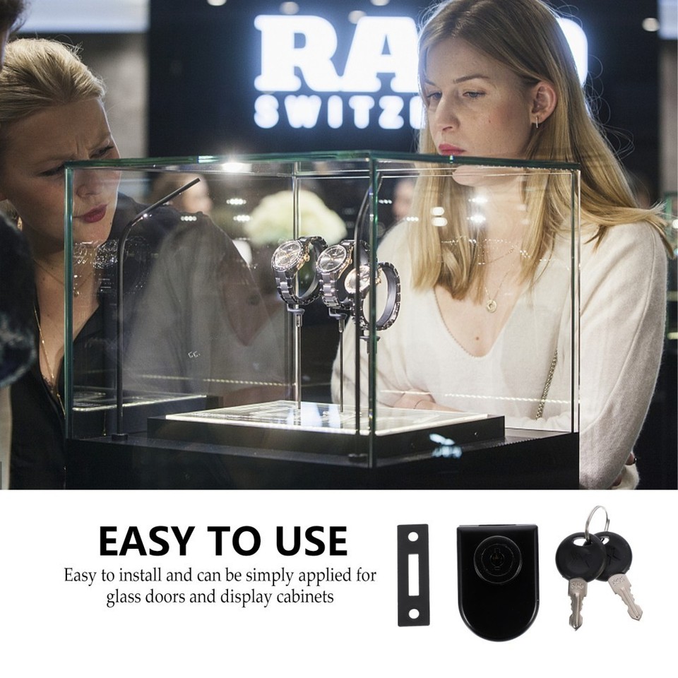 2 Sets Cabinets Locks Display Case with Keys Showcase Hidden for | eBay ...