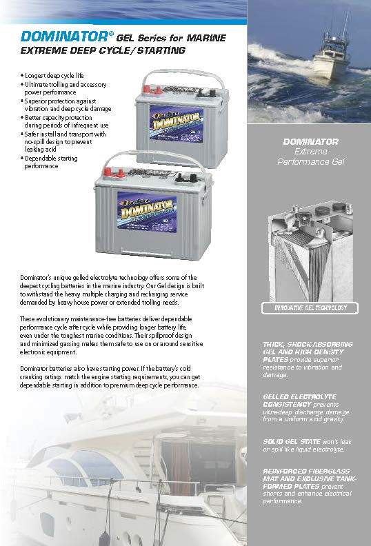 DEKA GENUINE NEW 8G31DTM Marine GEL Battery 780Amp Cranking Power ...