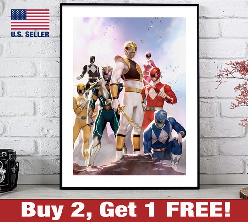 Mighty Morphin Power Rangers Poster 18" x 24" Print Classic Group Retro ...