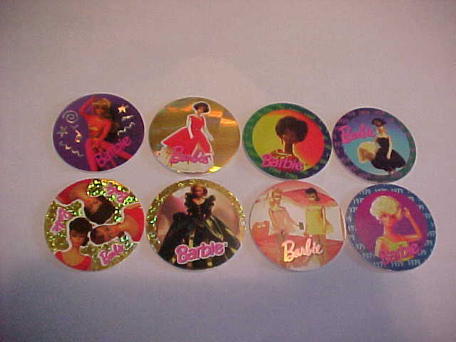 Barbie Pogs Canadian Exclusive Mixed Barbie Vintage Pink Box Lot of 8 ...