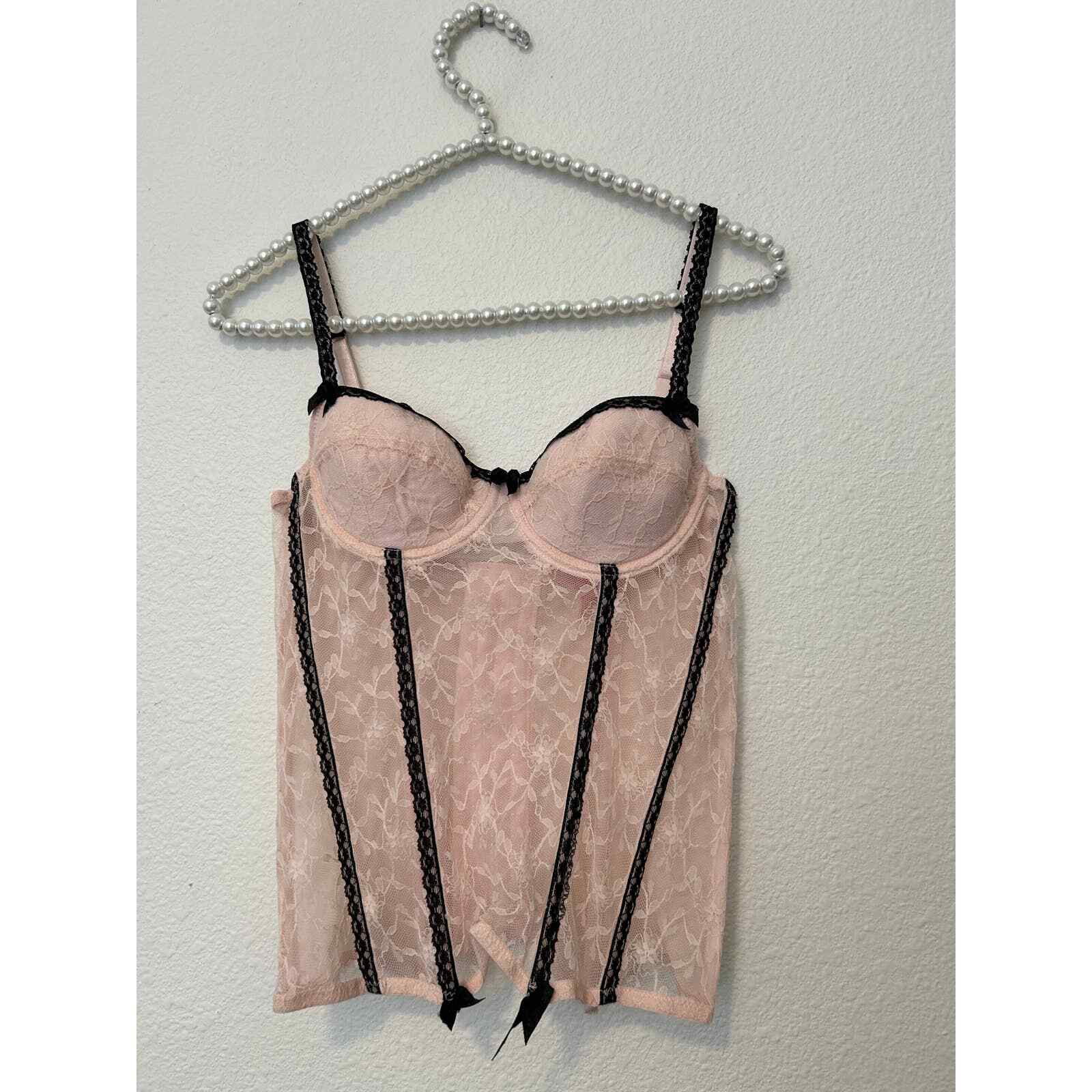 Vintage Y2K Sophie B. Corset Top Bustier Pastel Pink … - Gem
