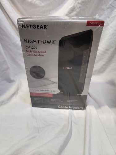NEW/SEALED Netgear Nighthawk CM1200 DOCSIS 3.1 Speed Cable Modem Black ...
