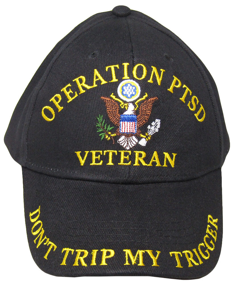 Operation PTSD Veteran Don't Trip My Trigger Black Embroidered Baseball ...