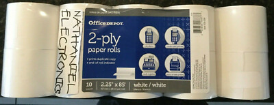 Office Depot® Brand 2-Ply Paper Rolls, 2 1/4" x 85', White, Pack Of 10 ...
