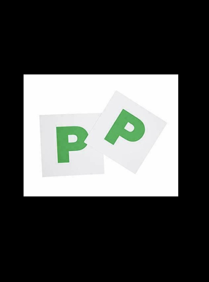 2 X Fully Magnetic Passed Pass Green P Driver Plate Plates for Car ...