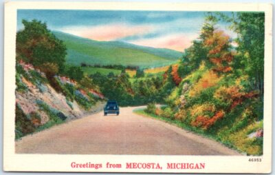 Postcard - Road Nature Car Landscape Scenery - Greetings From Mecosta ...