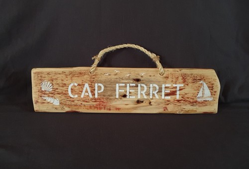 Panneau Bois Flotté "CAP FERRET" décoration Création Artisanale Unique ...