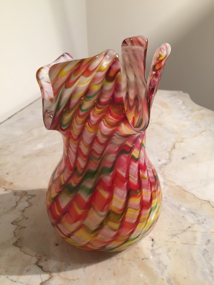 HANDBLOWN GLASS VASE BY JOHN HAMON MILLER - STUNNING - MINT !! | eBay