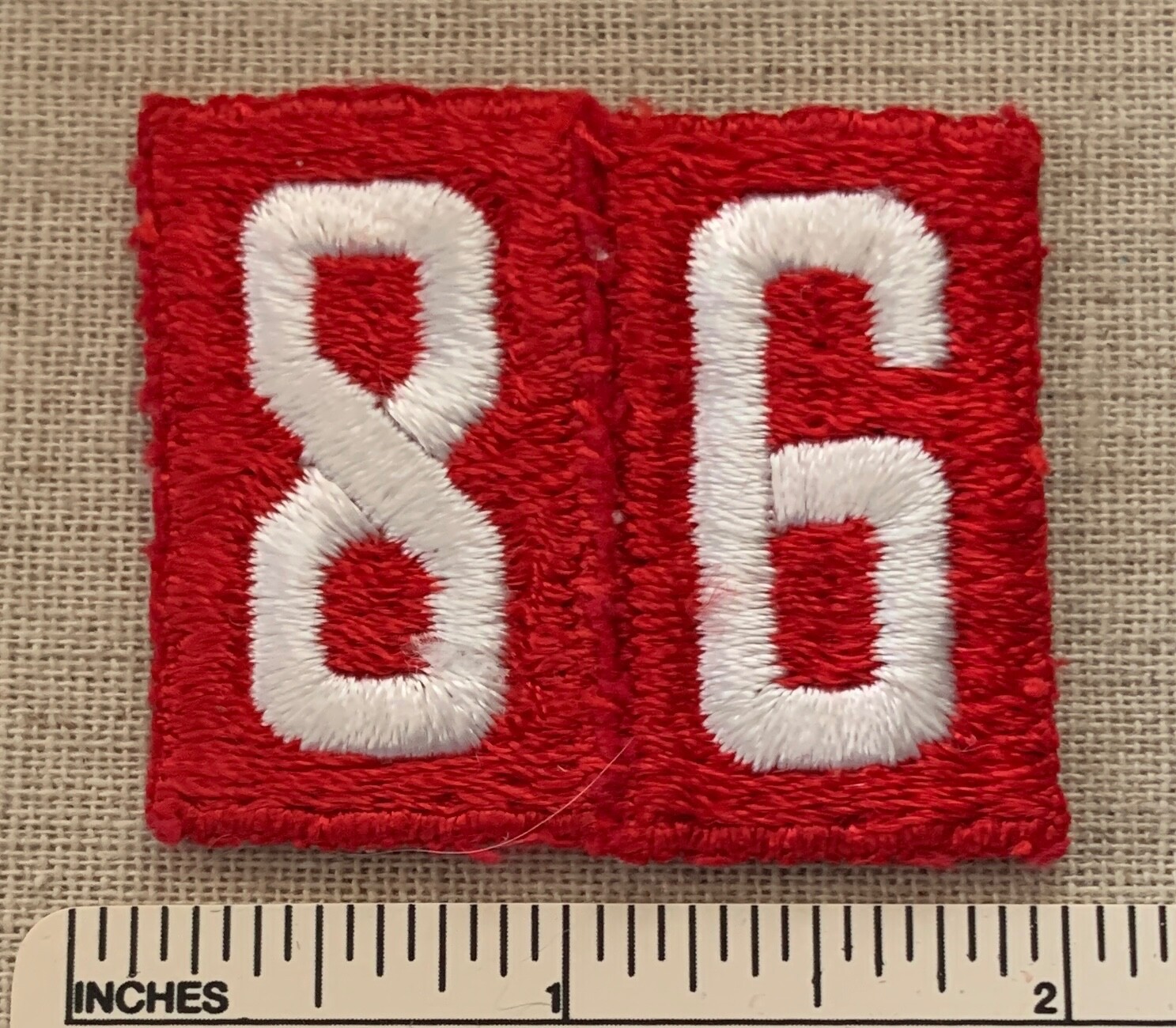 Vintage TROOP 86 Boy Scout Red & White Unit # Number PATCH BSA RWS ...