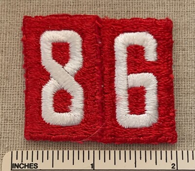 Vintage TROOP 86 Boy Scout Red & White Unit # Number PATCH BSA RWS ...