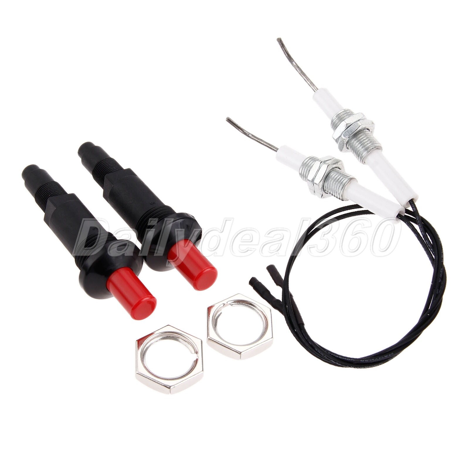 Gas Pilot Burner Ignition Electrode Push Button Piezo Spark Wire ...