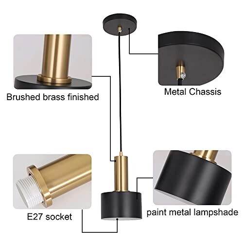 Black 3light Pendant Light Fixtures E26 E27 Base Adjustable Industrial ...