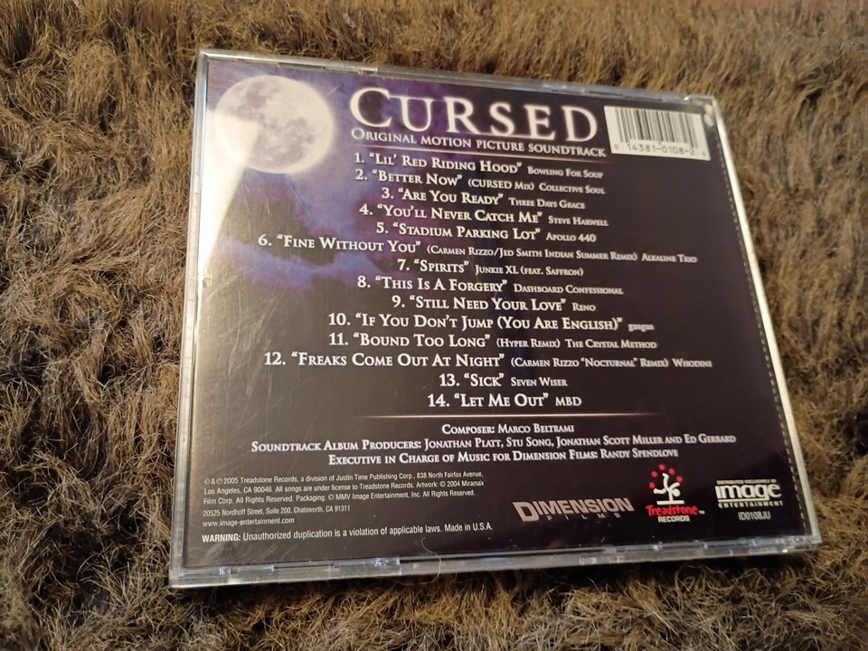 Wes Craven Cursed Original Movie Soundtrack 2005 14381010824| eBay