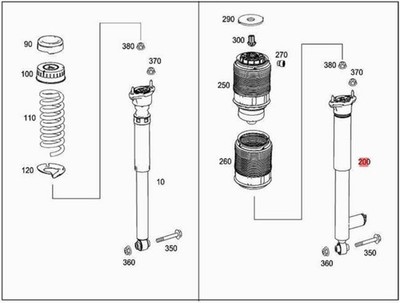 Genuine MERCEDES C218 CLS Shock absorber 2183200130 | eBay