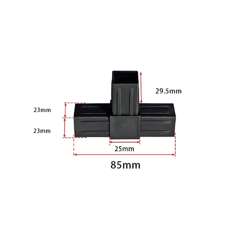 Square Tube Plastic Connectors 2/3/4/5 Way Corner Shelf Various Joint ...