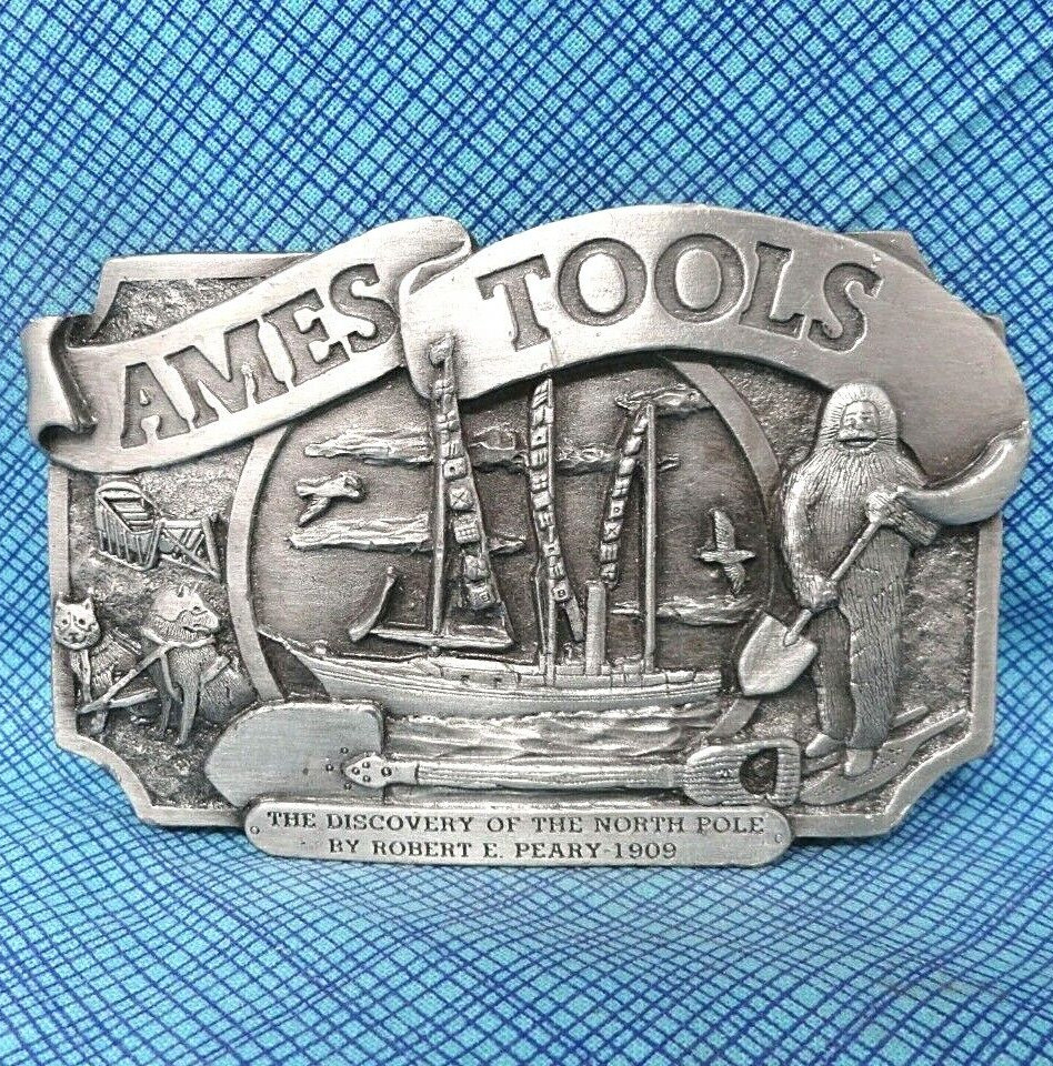 Ames Tools Belt Buckle Discovery of North Pole Vintag… - Gem