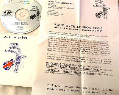 9/29/95 ROCK OVER LONDON 'HELP' BOSNIA CHILD CHARITY SPECIA FEATURE ...