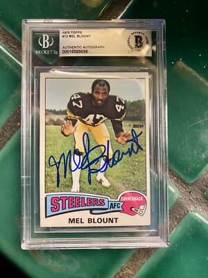 1975 Topps Mel Blount Rookie #12 Autographed Signed Beckett - Steelers ...