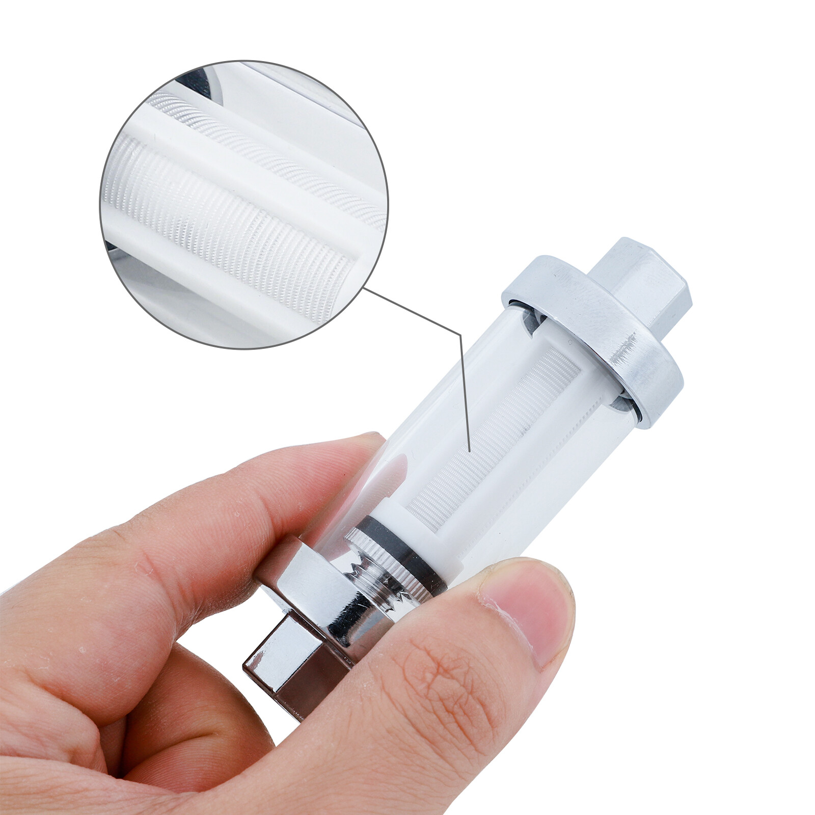 2 Packs Universal 1/4" 5/16" 3/8" Gas Glass Reusable Washable Inline ...