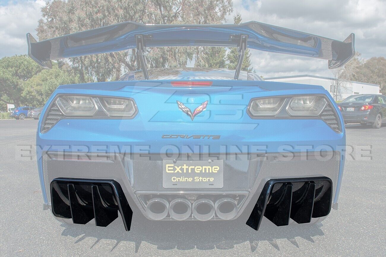 EOS Performance Track Carbon Flash Rear Bumper Diffuser For Corvette C7 ...