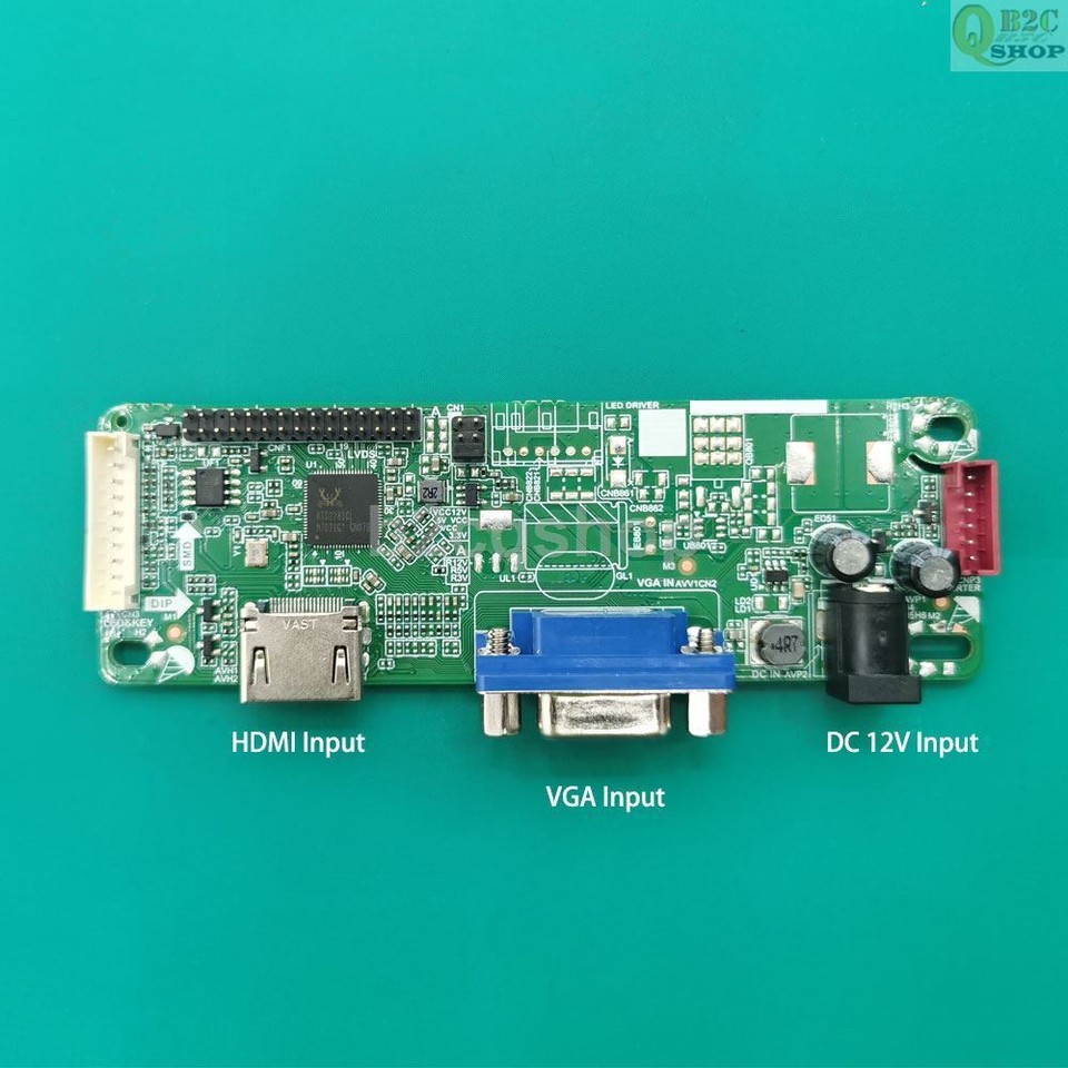 VGA LCD Controller Board Kit LVDS Monitor Converter for N140FGE-L31 L32 ...
