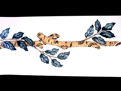New Home Decor Stencil - Tree Branch Birch Bark #107 Wall Border, Mural ...
