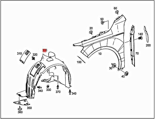 Mercedes-Benz 2466900200 Genuine OEM Fender Liner for sale online | eBay