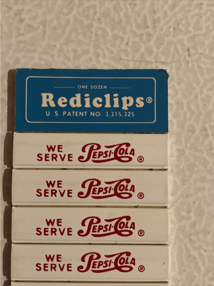Vintage 1960's We Serve Pepsi Cola Menu Clips Rediclips NOS Unused ...