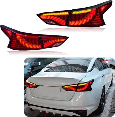 LED Tail Lights For Nissan Altima 2019-2024 SR SV Dynamic Red Rear Lamp ...