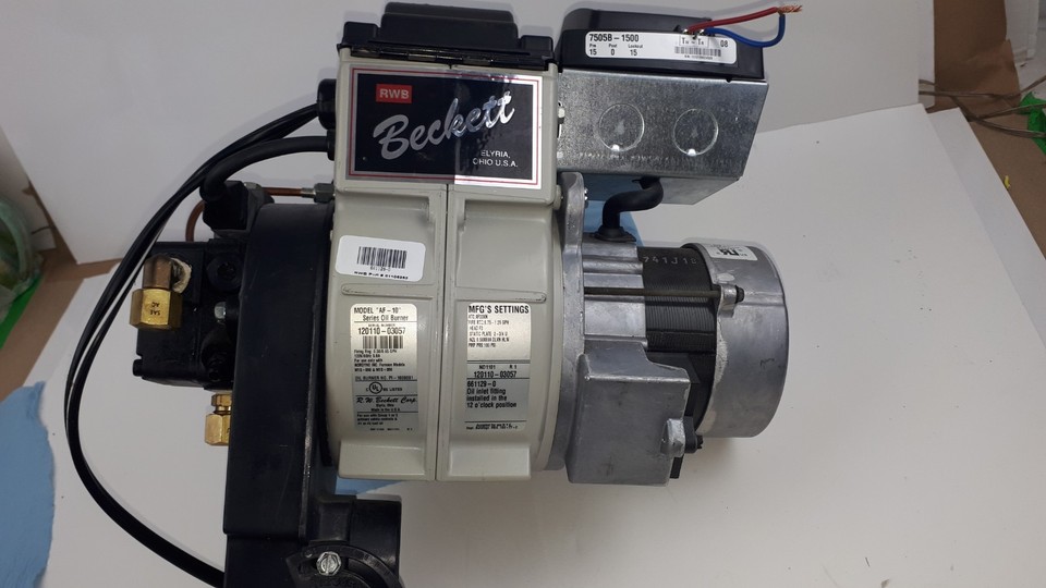 Beckett AF 10 Mobile Home Oil Furnace Burner 2 1/4" tube Nordyne 2 ...