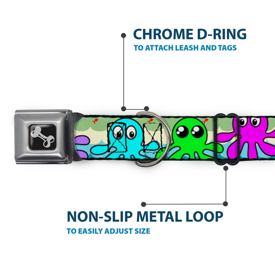 Dog Collar Bone Octopus Cartoon Small 9.5-13" | eBay