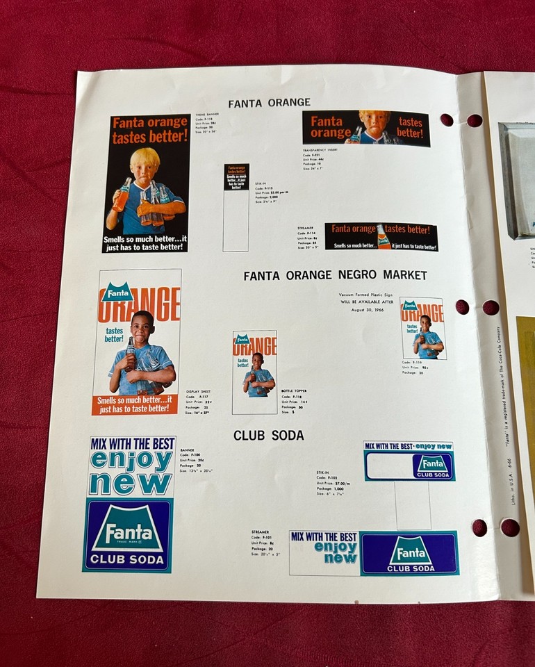 1960s Coca-Cola Fanta Point-Of-Sale Banners Light Up Signs Clock Decals ...