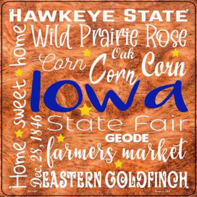 Iowa Motto Novelty Metal Square Sign | eBay