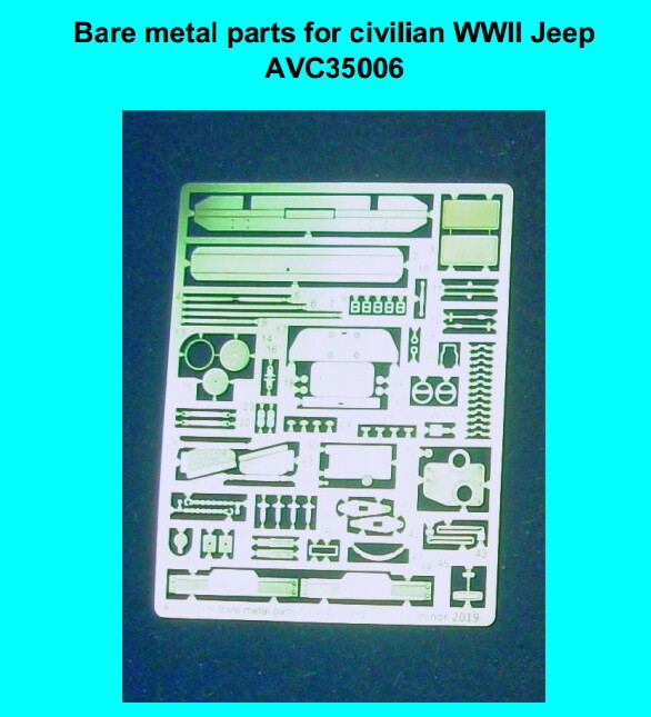 Minor 1/35 WWII Civilian Jeep Detail Set (bare metal parts) | eBay