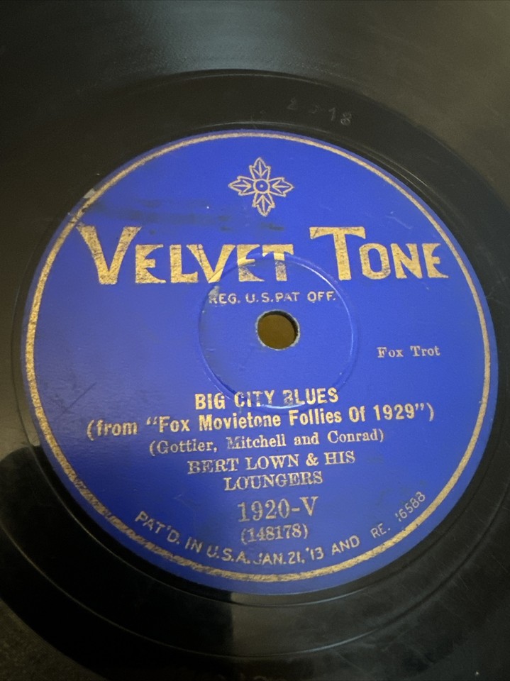 Velvet Tone 78 RPM Lou Gold / Bert Lown - Walking With Susie 1920-V V ...