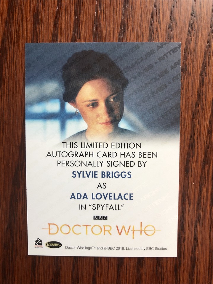 Sylvie Briggs as Ada Lovelace DOCTOR WHO Series 11 & 12 Autograph On ...