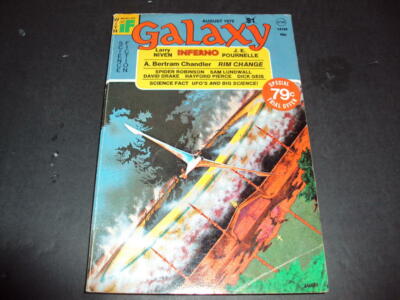 Galaxy Aug 1975 Larry Niven Inferno, Pournelle, Spider Robinson ID ...