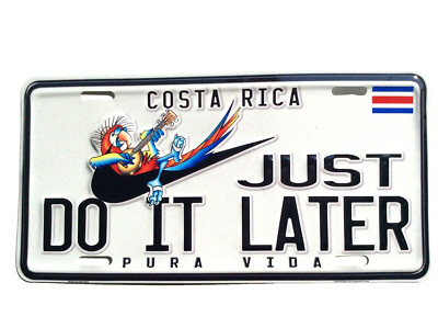 COSTA RICA PURA VIDA CENTRAL AMERICA LICENSE PLATE DO IT LATER CRLP5 | eBay