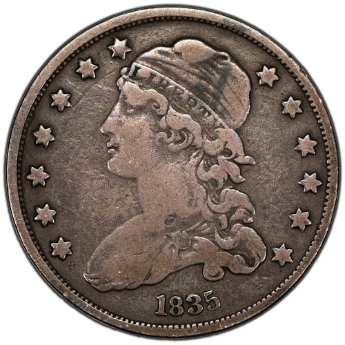 United States 1835 25 Cents Capped Bust Quarter Silver Coin | eBay