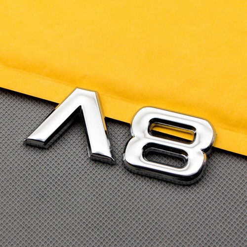 Car Body Metal V8 Engine Emblem Chrome Rear Trunk Fender Sport Badge 3D ...