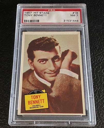 Tony Bennett ROOKIE CARD PSA 7 1957 TOPPS HIT STARS #16 Goodfellas ...