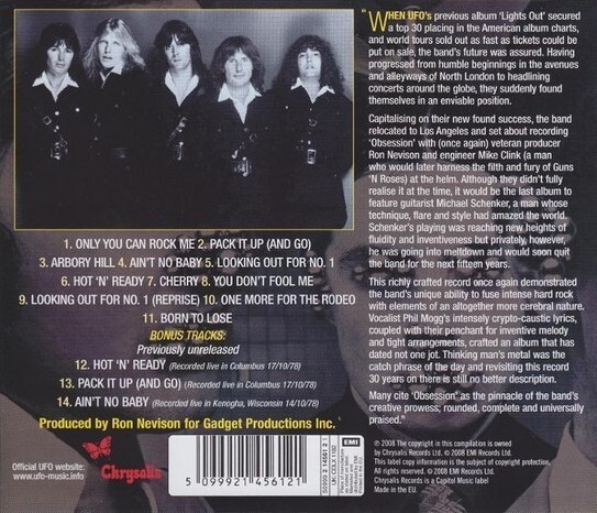 UFO – Obsession - CD - Remastered with Bonus Tracks - MINT ...