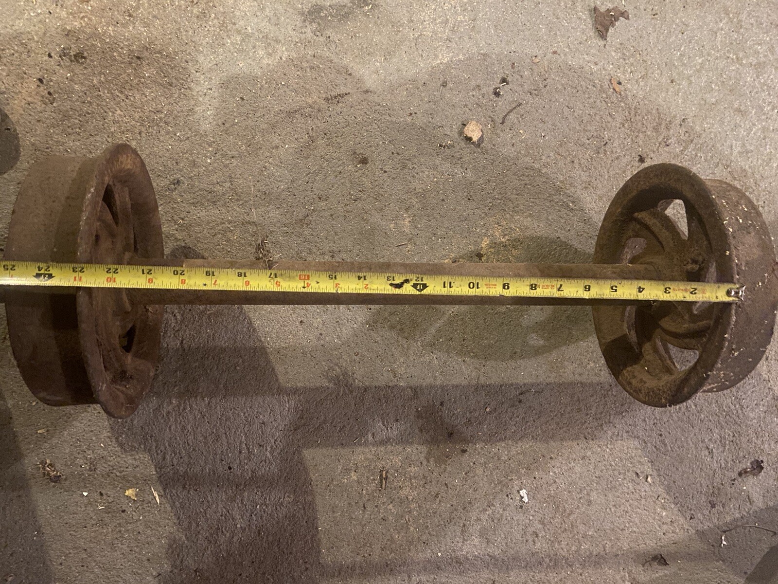 Antique Cast Iron Mine Cart Wheels and Axle | eBay
