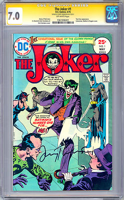 THE JOKER #1 CGC-SS 7.0 SIGNED *BATMAN LEGEND JERRY ROBINSON* JOKER ...