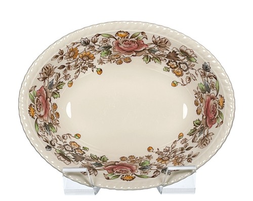 Johnson Brothers Windsor Ware Margaret Rose Oval Bowl Brown Multicolor ...